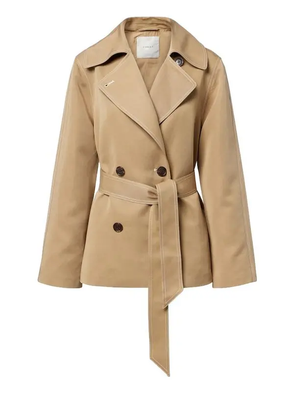 Varley Maddox Double-breasted Twill Jacket - Beige