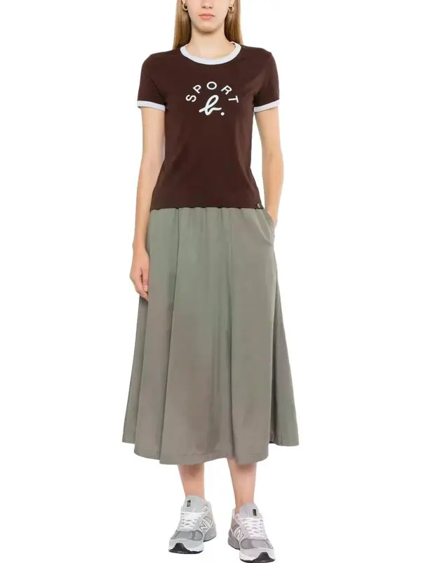 AGNES B. Logo Print T-shirt - Brown