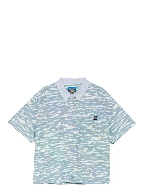 AGNES B. All-over Graphic Print Shirt - Blue