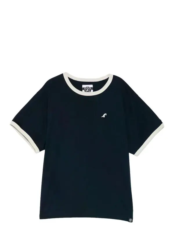 AGNES B. Logo Embroidered T-shirt - Blue