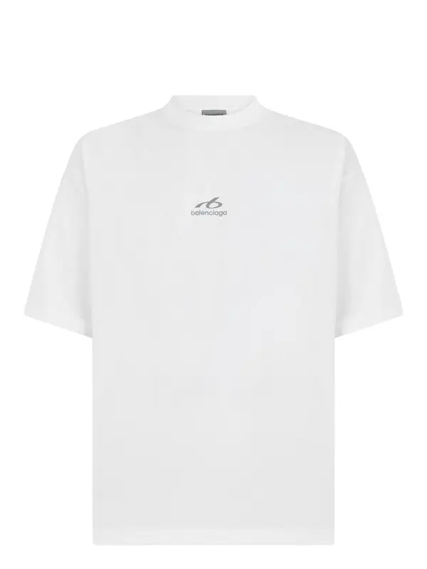 Balenciaga Cotton Logo T-shirt - White