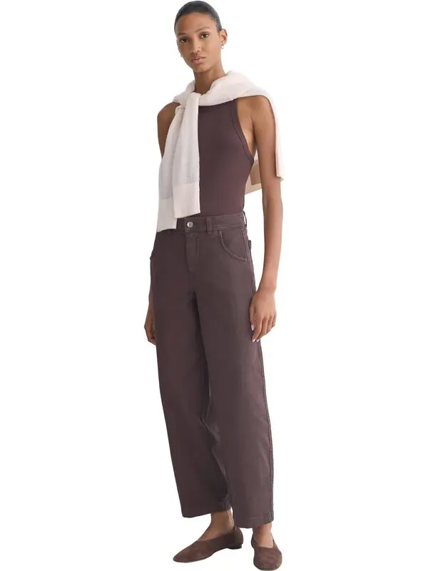 Everlane Utility Twill Barrel Pant - Coffee Bean