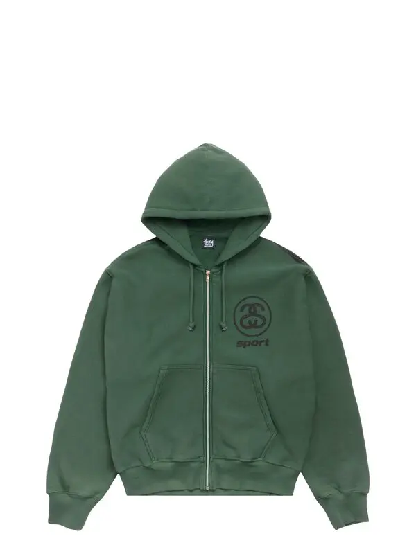 StÜssy Link Sport Zip Hoodie - Green