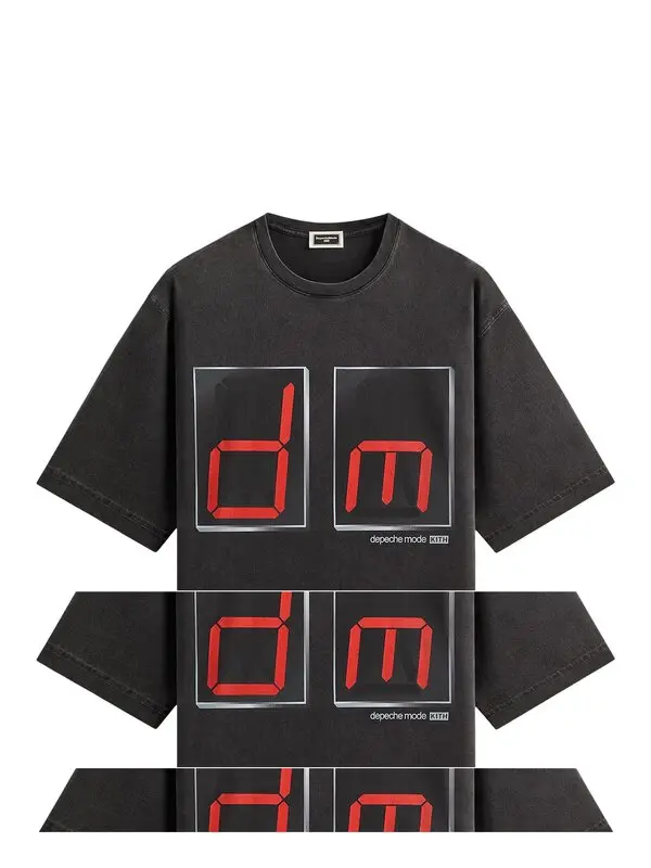 Kith Records For Depeche Mode The Singles Vintage Alex Tee - Black