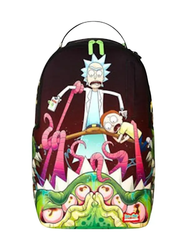 SPRAYGROUND Rick And Morty Dlxr Alien Mouth Sharkmouth Backpack - Multicolor