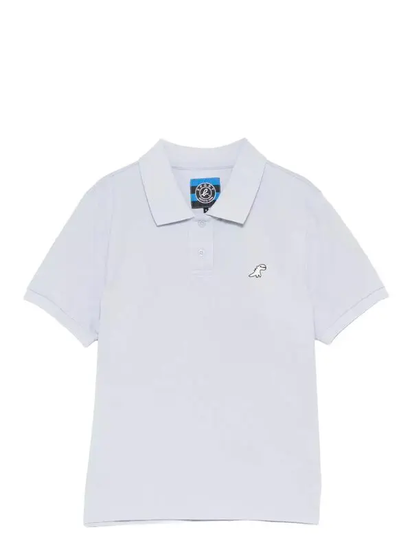 AGNES B. Logo Embroidered Polo Shirt - Blue