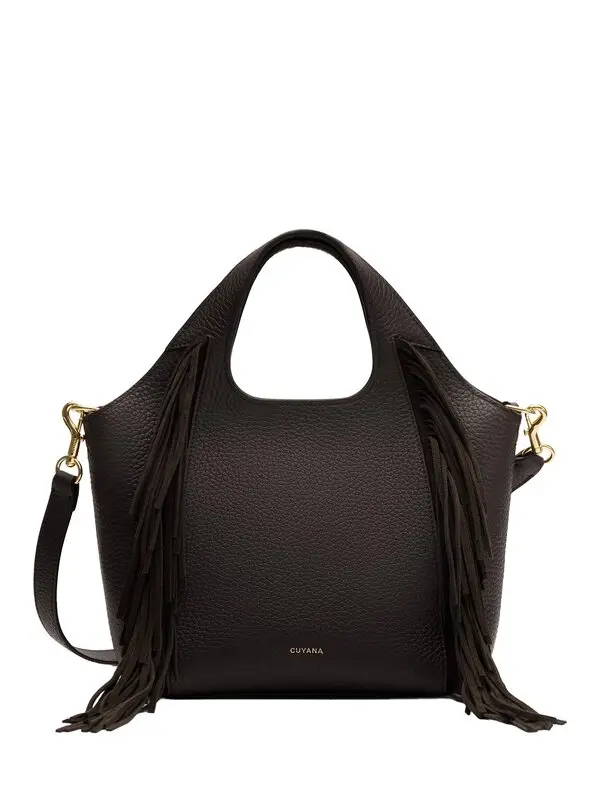 Cuyana Fringe Mini System Tote Bag - Mocha
