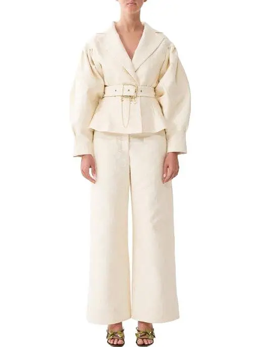 Camilla Collared Jacket With Belt - Midsummer Masterpiece