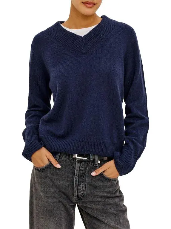 Rails Lidya V-neck Sweater - Navy