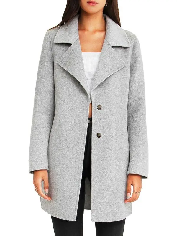 BELLE & BLOOM Ex-boyfriend Wool Blend Oversized Jacket - Grey