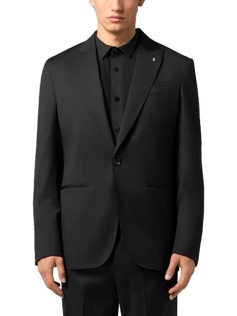 BILLIONAIRE Wool Blazer - Black