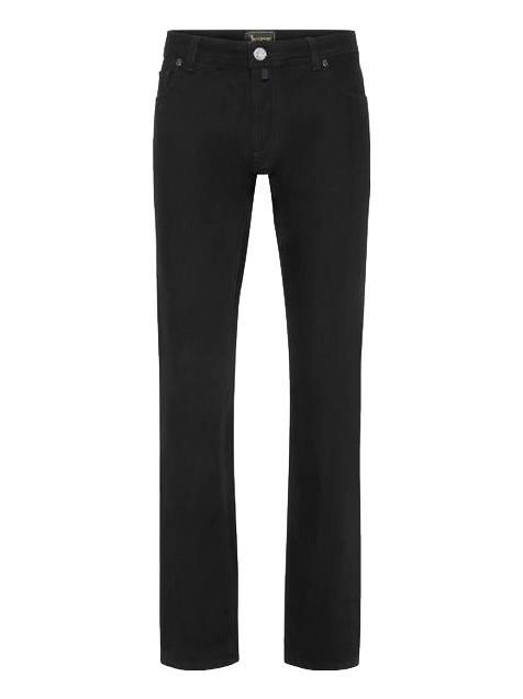 BILLIONAIRE Elaphe Detail Super Straight Cut Jeans - Black