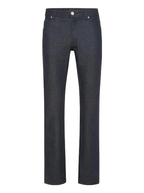 BILLIONAIRE Elaphe Detail Super Straight Cut Jeans - Navy