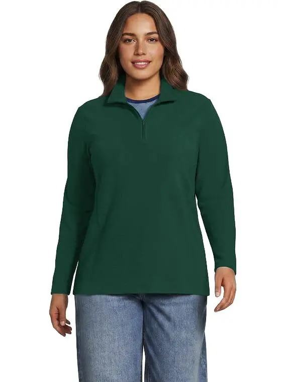 LANDS' END Fleece Pullover - Pine