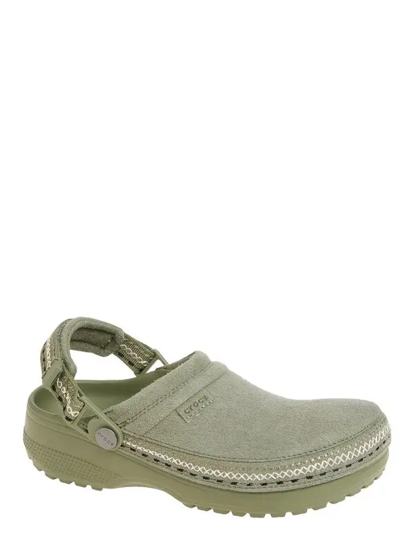 CROCS Classic Crafted Faux Suede Stitch Clog - Cargo