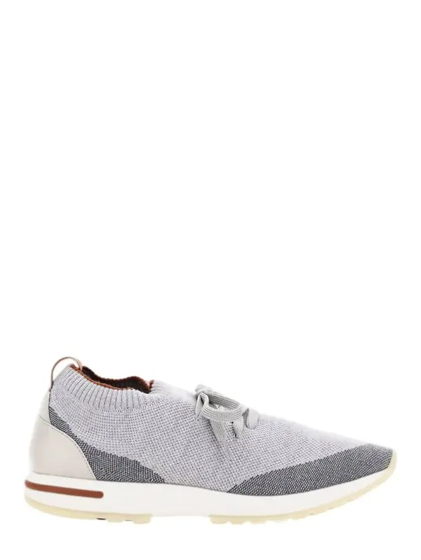 Loro Piana Virgin Wool Sneakers With Lace-up Closure - Grey