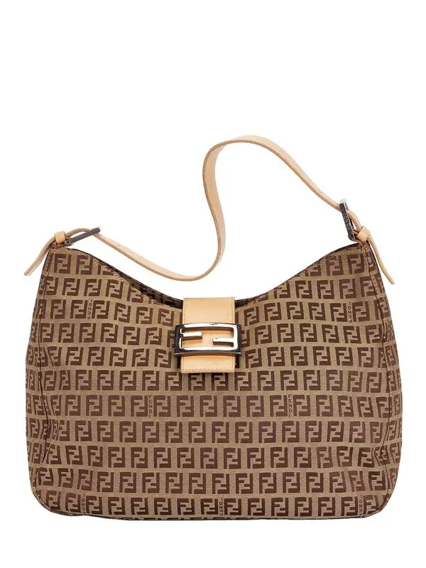 Fendi Zucchino Hobo Bag - Beige