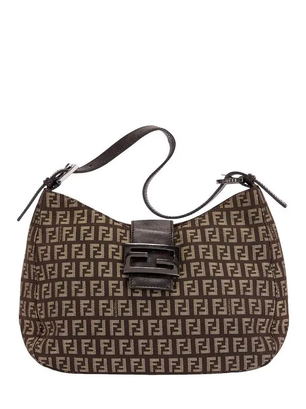 Fendi Zucchino Hobo Bag - Brown