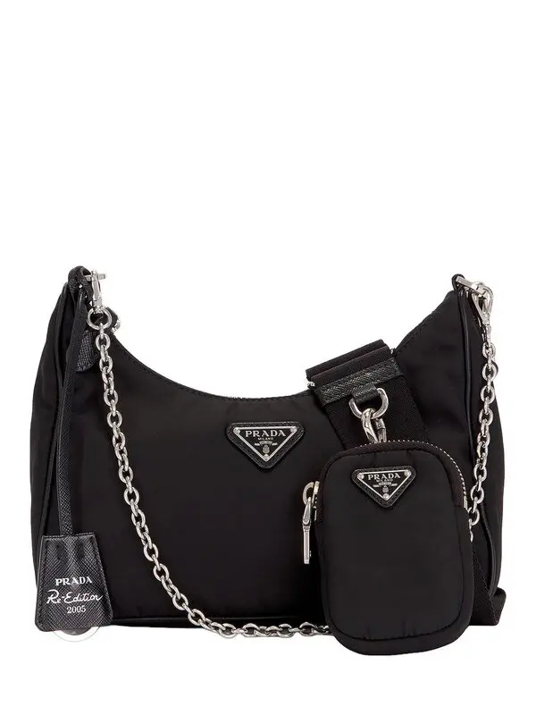 Prada Re-edition 2005 Re-nylon Shoulder Bag - Black