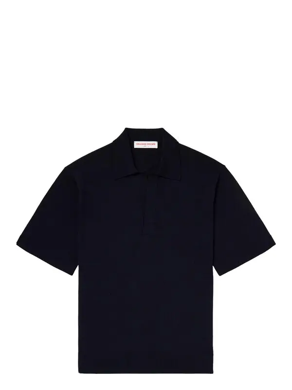 Orlebar Brown Raffertie Merino Wool Polo Shirt - Blue