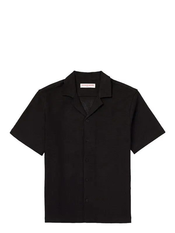 Orlebar Brown Maitan Camp-collar Cotton Shirt - Brown