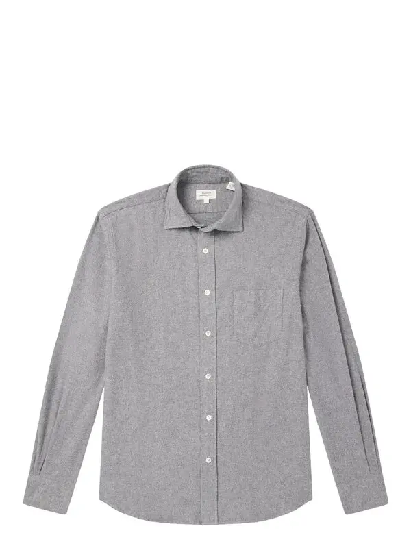 Hartford Paul Cotton-flannel Shirt - Gray