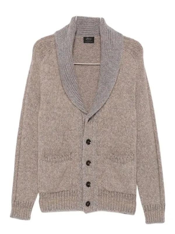 Brioni Cashmere And Silk Cardigan - Beige