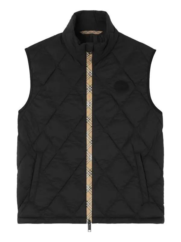 Burberry Acresford Quilted Down Vest - Black