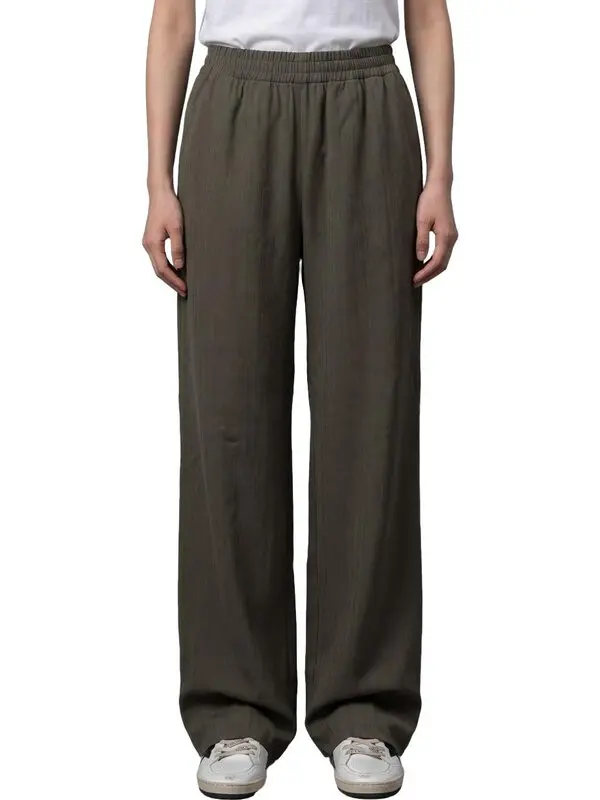 GOLDEN GOOSE Wide-leg Tailored Jogging Trousers - Green