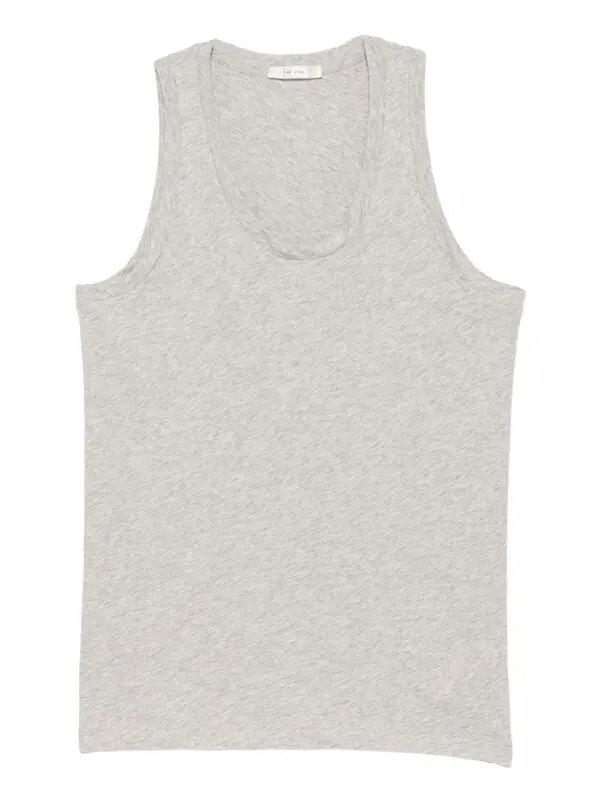 THE ROW Elana Cotton Tank Top - Grey