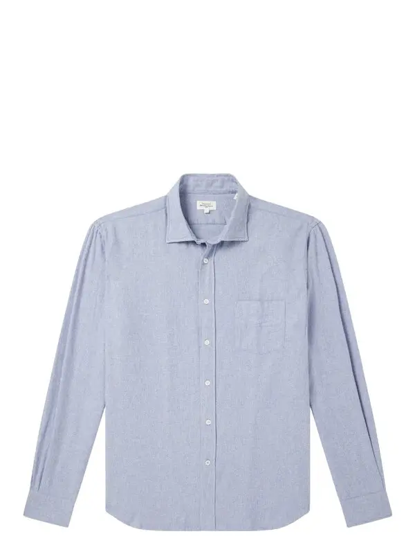 Hartford Paul Cotton-flannel Shirt - Blue