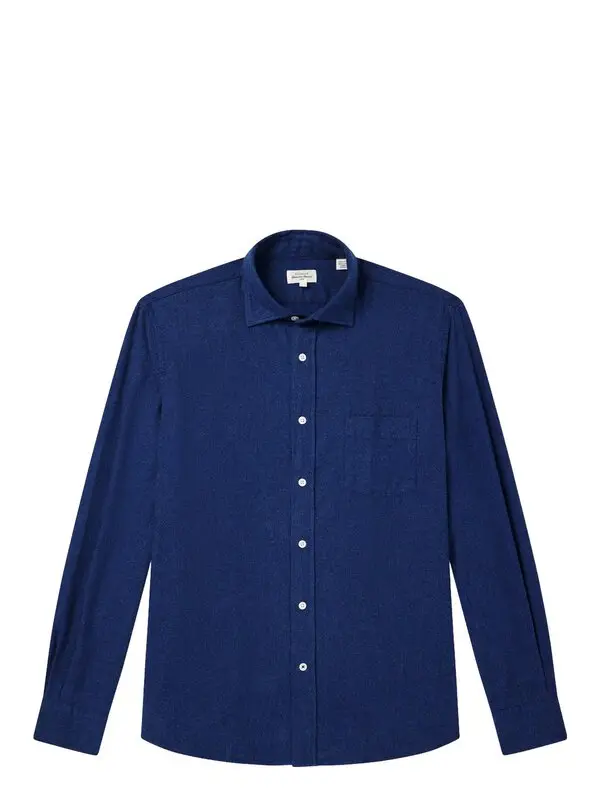 Hartford Paul Cotton-flannel Shirt - Blue
