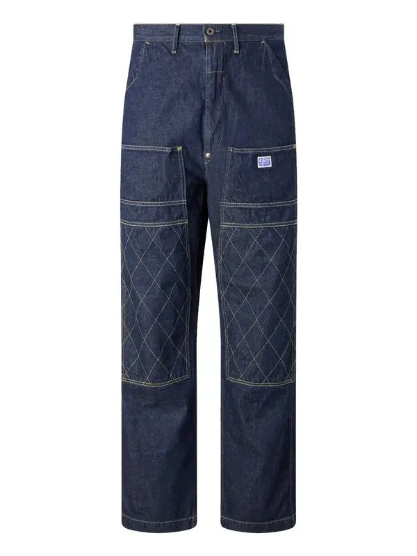 Kapital Lumber Straight-leg Panelled Jeans - Blue