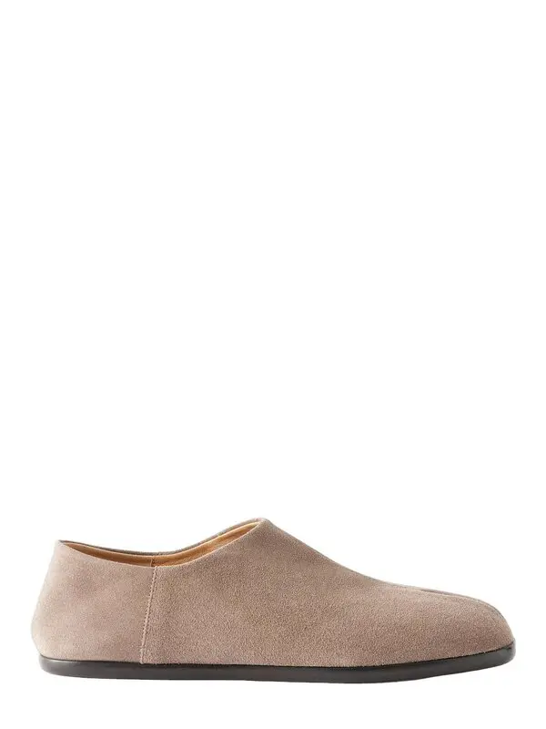 MAISON MARGIELA Tabi Split-toe Suede Slippers - Brown