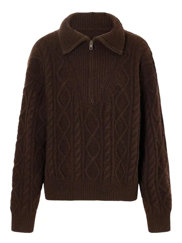 NILI LOTAN Jori Cashmere Sweater - Dark Brown