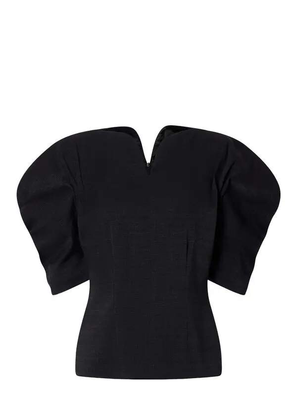 DESTREE Janet Jacquard Blouse - Black