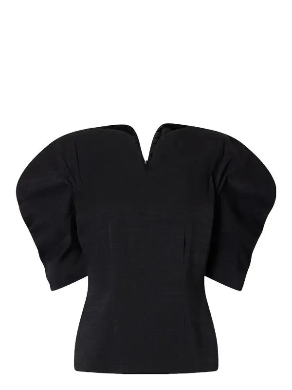 DESTREE Janet Jacquard Blouse - Black