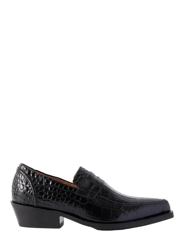 Our Legacy Cypher Leather Penny Loafers - Black