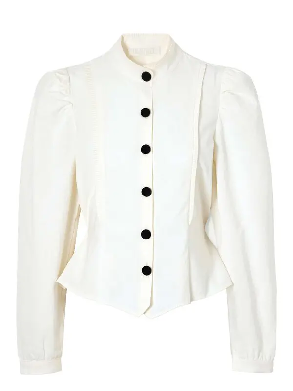 DESTREE Luchita" Cotton-poplin Blouse - Ecru