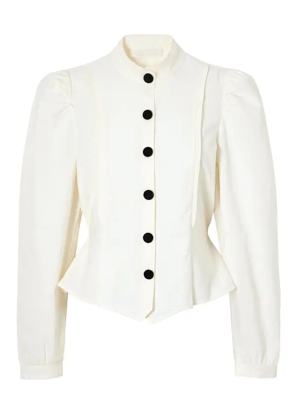 DESTREE Luchita" Cotton-poplin Blouse - Neutrals