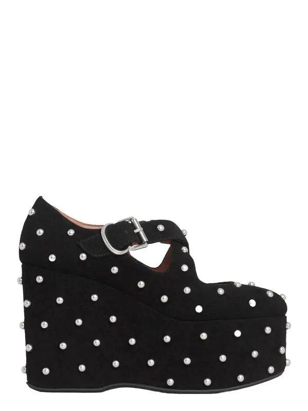Alaïa Rivet Wedge Shoes - Black