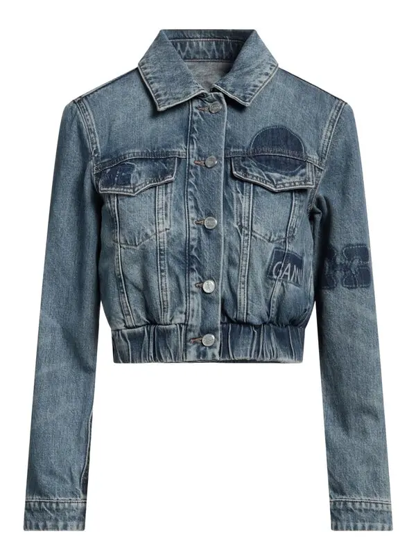 GANNI Denim Trucker Jacket - Gray