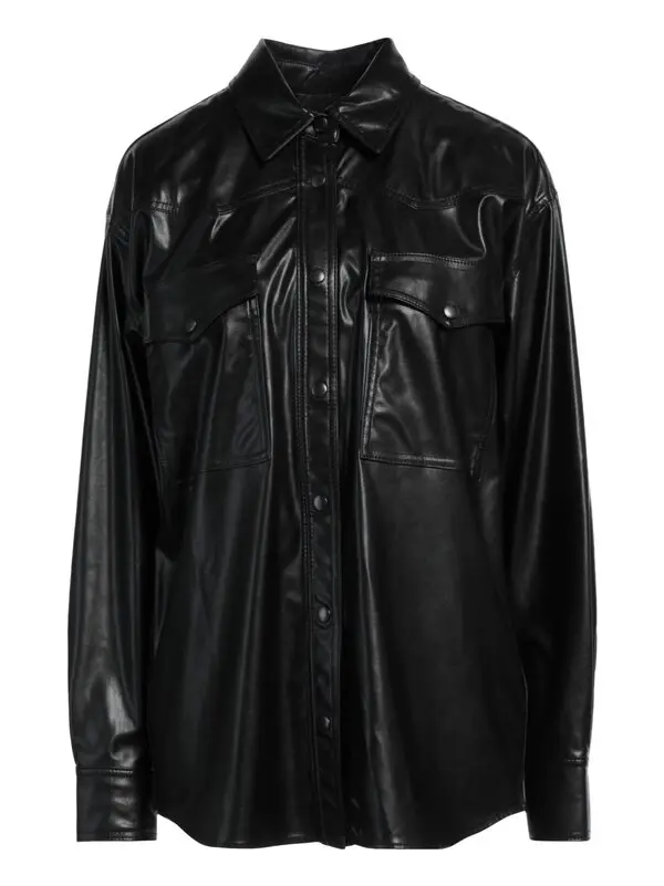 Isabel Marant Étoile Coated Fabric Shirt - Black