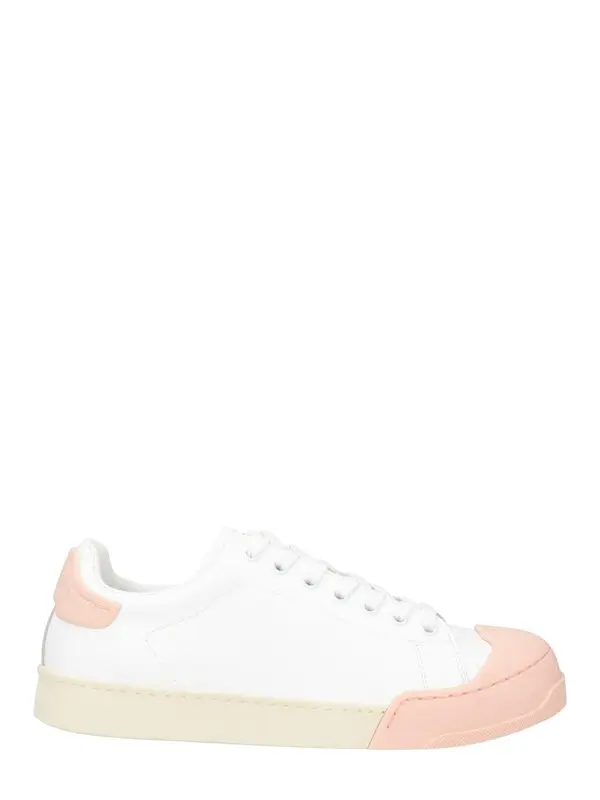 Marni Two-tone Leather Low-top Sneakers - White