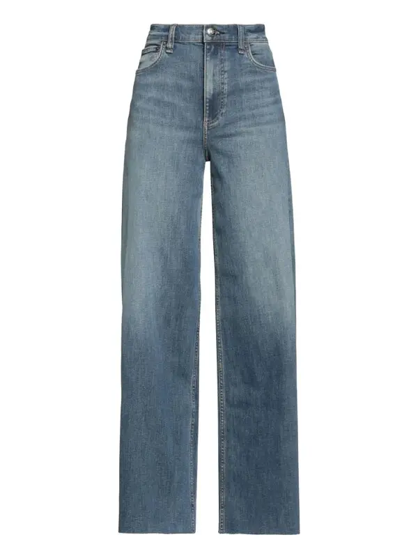 Rag & Bone Plain Colour Wide-leg Jeans - Blue
