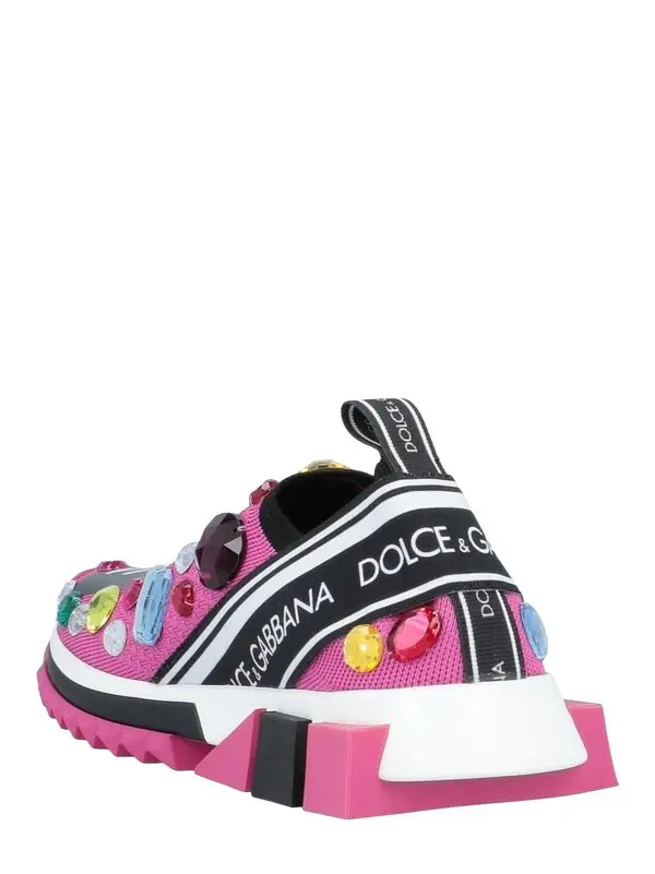 Dolce & Gabbana Embellished Casual Sneakers - Black