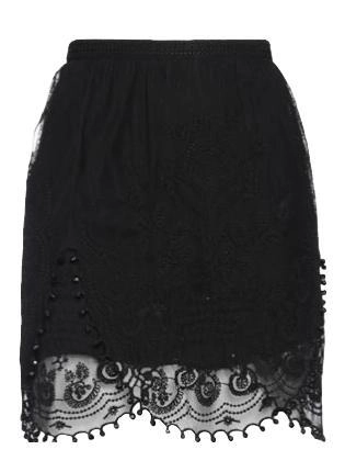 Isabel Marant Étoile Lace Midi Skirt With Appliqués - Black