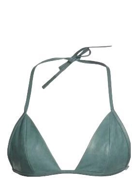 Rick Owens Sleeveless Leather Crop Top - Green