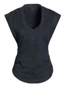 Isabel Marant Étoile Solid V-neck Short Sleeve T-shirt - Black