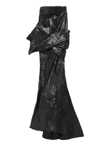 Rick Owens Denim Flare Skirt - Black